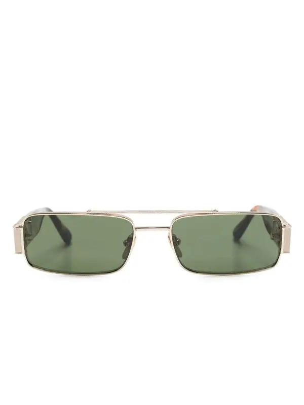Linda Farrow Joey Rectangle-frame Sunglasses - Gold