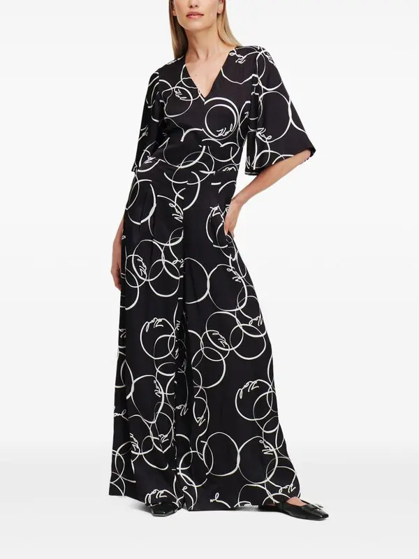 Karl Lagerfeld Circle-print Jumpsuit