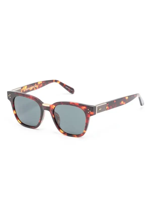 Linda Farrow Sanchez Rectangle-frame Sunglasses - Brown