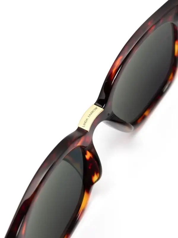 Linda Farrow Sanchez Rectangle-frame Sunglasses - Brown