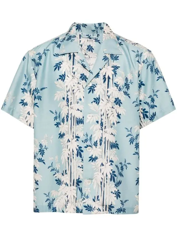 BODE Bamboo Forest Leaf-print Shirt