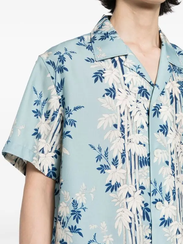 BODE Bamboo Forest Leaf-print Shirt