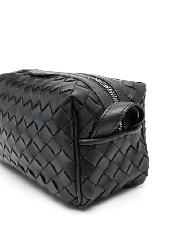 Officine Creative Woven Leather Wash Bag