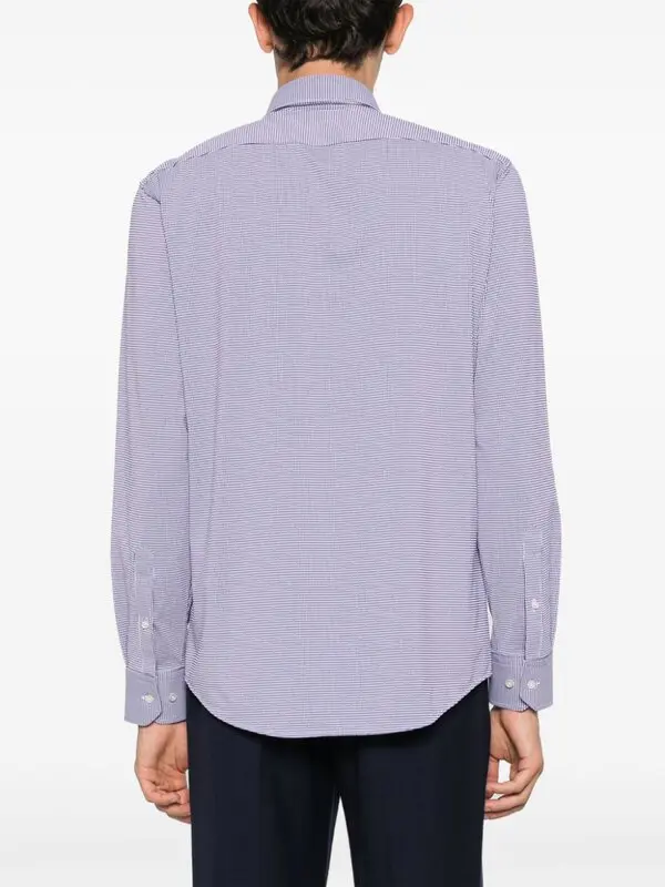 BOSS Check-pattern Long Sleeve Shirt - Blue