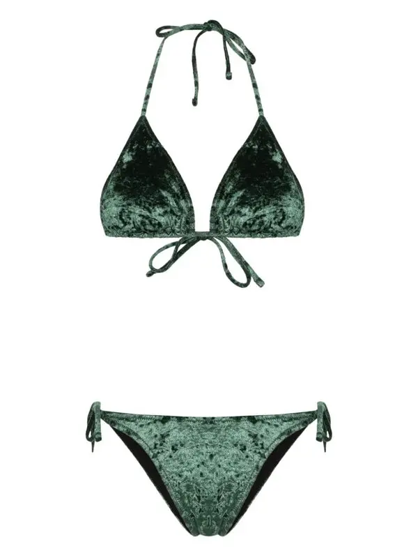 PARAMIDONNA Kelly Velvet Bikini Set - Green