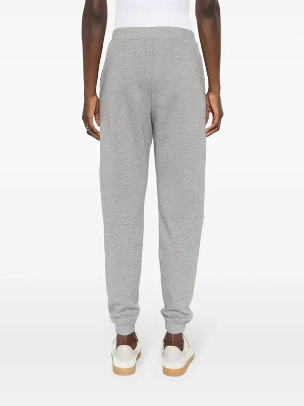 Max Mara Logo-embroidered Mélange Track Pants - Grey