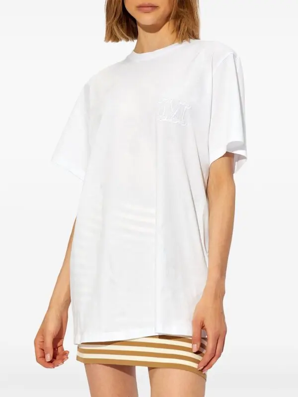 Max Mara Monogram-embroidered T-shirt - White