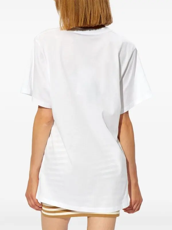 Max Mara Monogram-embroidered T-shirt - White
