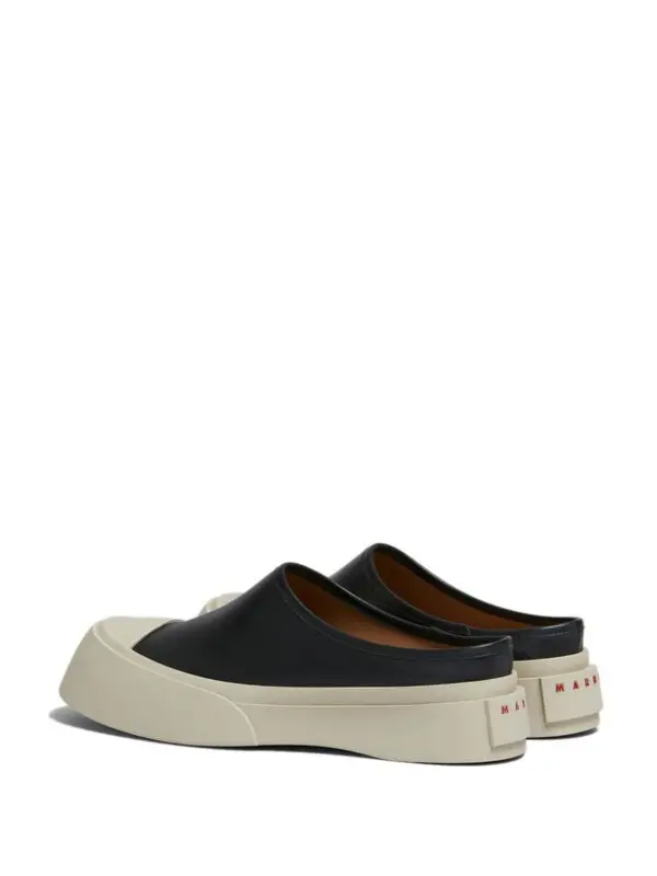 Marni Mary Jane Leather Slippers - Black