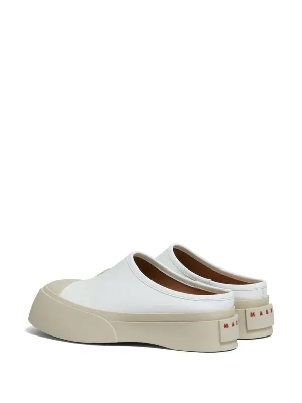 Marni Mary Jane Leather Mules - White