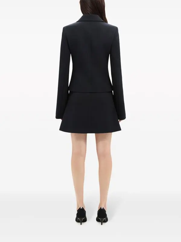 COURREGES Logo-embroidered Twill Jacket - Black