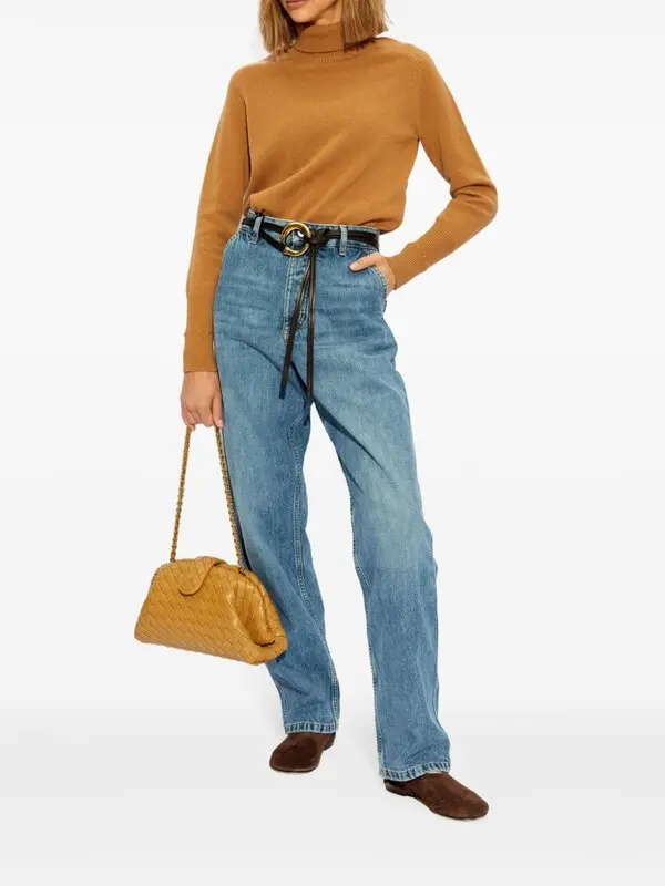 Victoria Beckham Roll-neck Wool Jumper - Brown