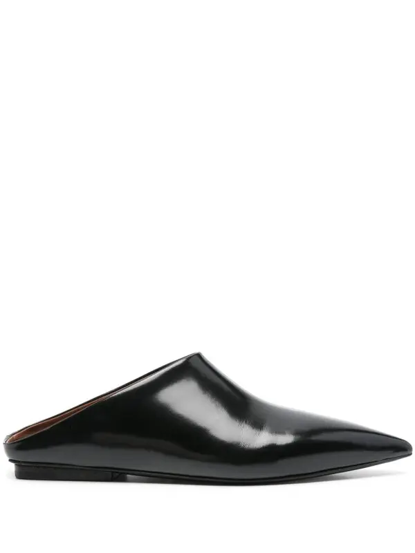 Marsèll Pointed-toe Leather Mules - Black