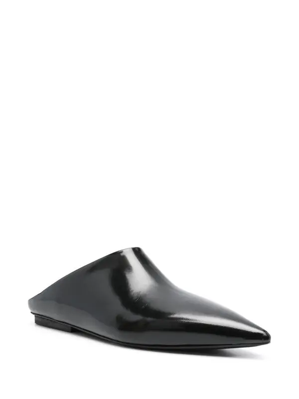 Marsèll Pointed-toe Leather Mules - Black