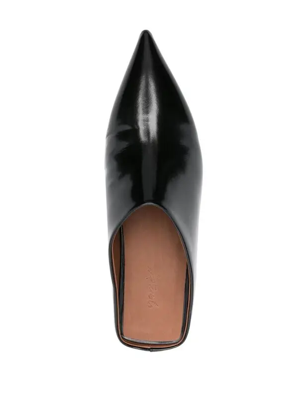 Marsèll Pointed-toe Leather Mules - Black