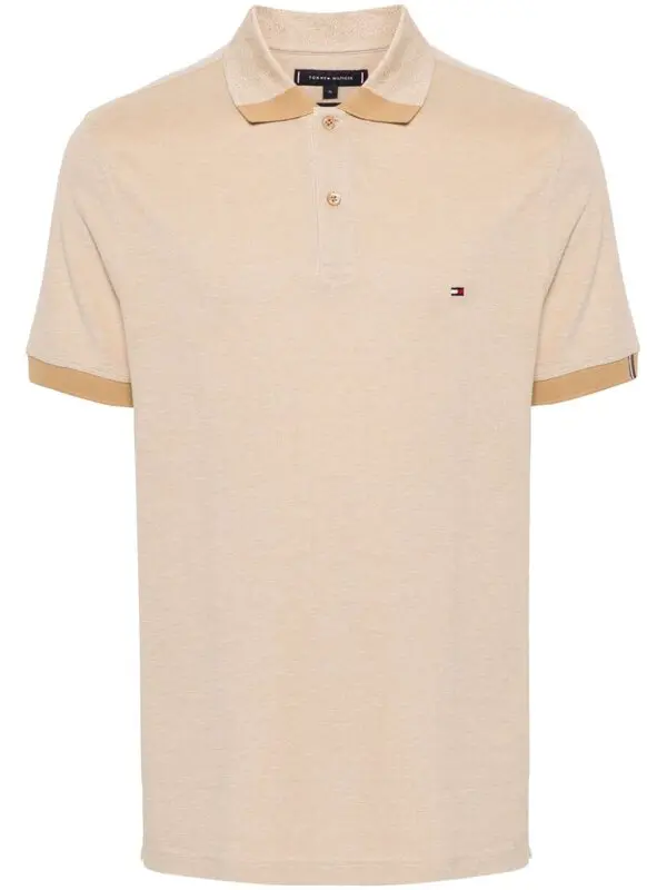 Tommy Hilfiger Logo-embroidered Organic Cotton Blend Polo Shirt