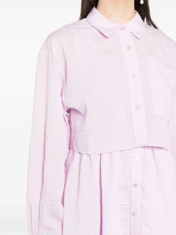 B+AB Crinkled Two-piece Dress Set - Pink