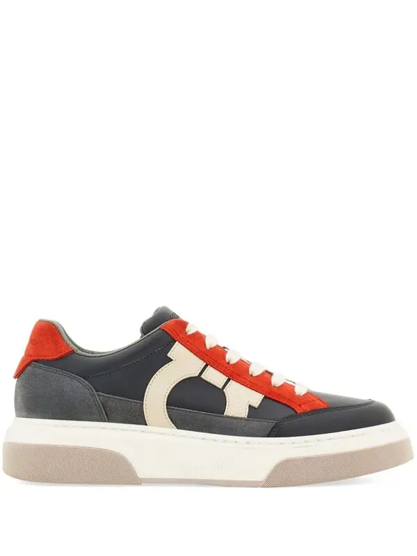 FERRAGAMO Gancini Leather Sneakers