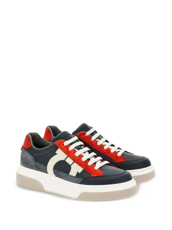 FERRAGAMO Gancini Leather Sneakers