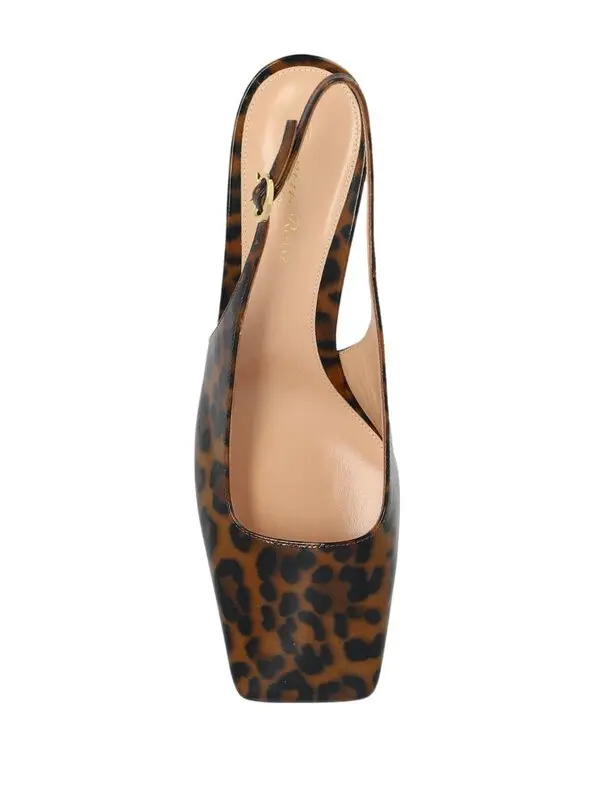 GIANVITO ROSSI Christina Sling Animal-print Pumps - Brown