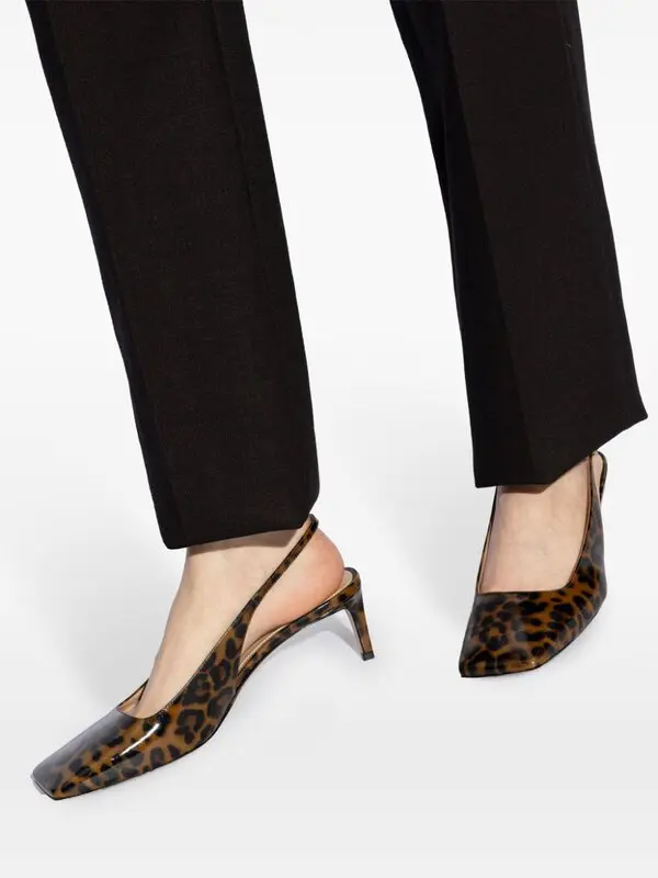 GIANVITO ROSSI Christina Sling Animal-print Pumps - Brown