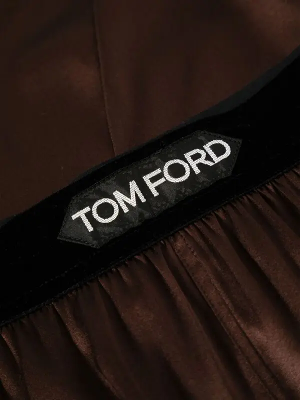 TOM FORD Straight-leg Pyjama Bottoms - Brown