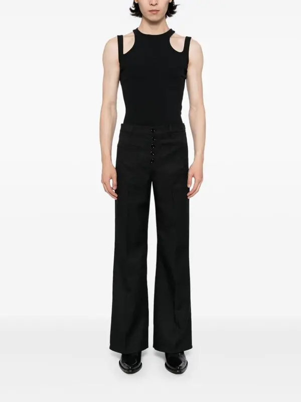 COURREGES Wide-leg Twill Trousers