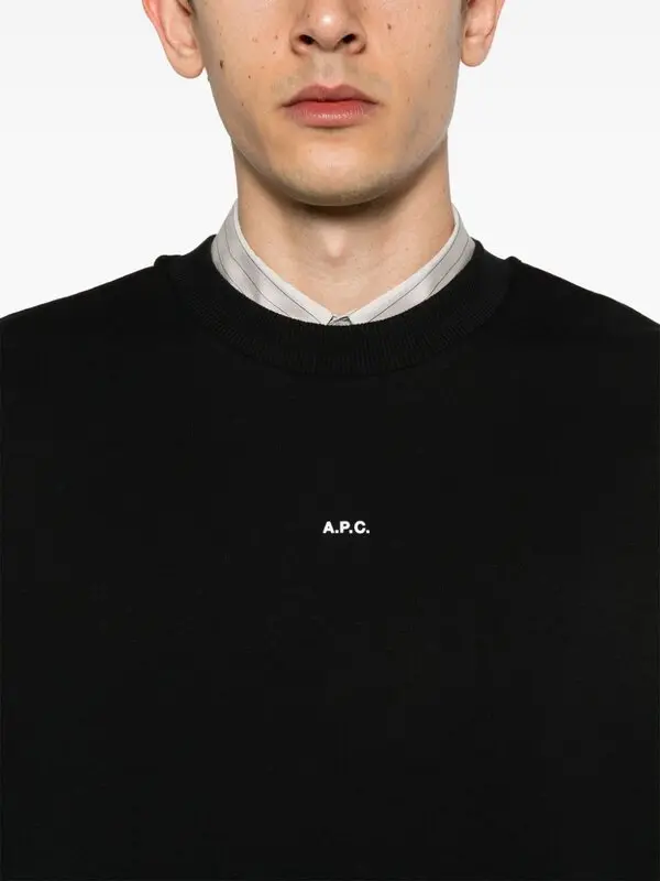 A.p.c. Logo-print Cotton Sweatshirt