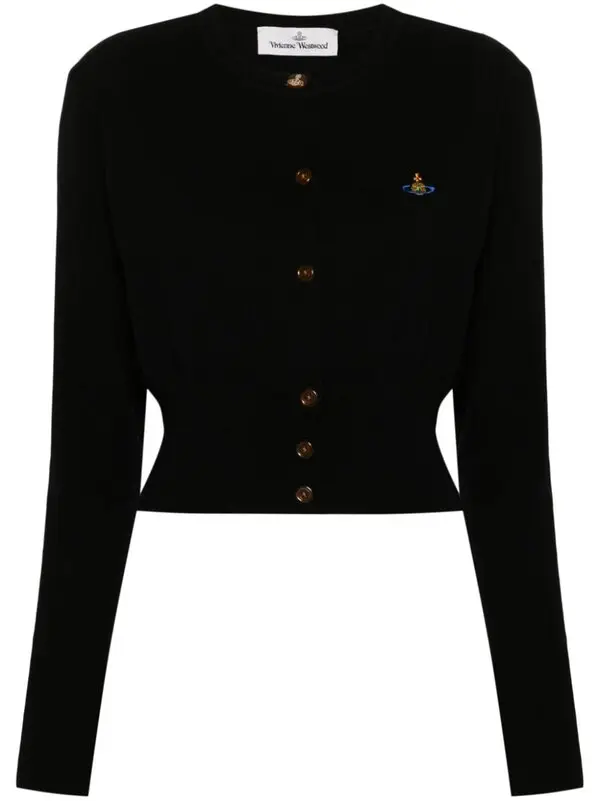 VIVIENNE WESTWOOD Orb-embroidery Cardigan - Black