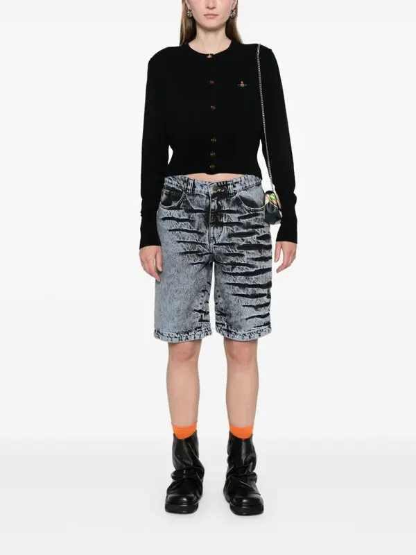 VIVIENNE WESTWOOD Orb-embroidery Cardigan - Black