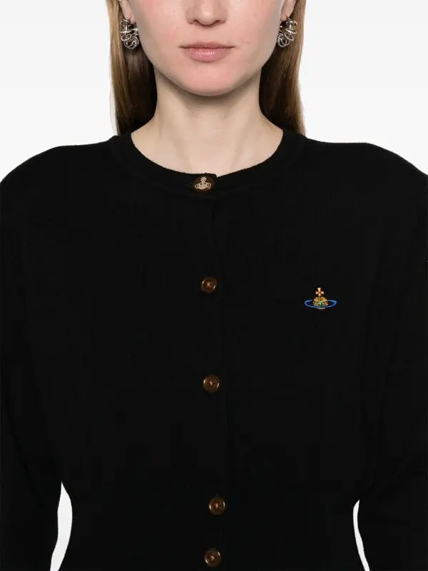 VIVIENNE WESTWOOD Orb-embroidery Cardigan - Black