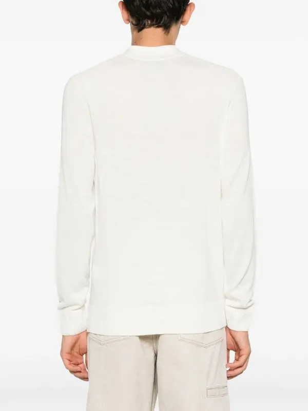 BOSS Logo-embroidered Virgin Wool Blend Jumper