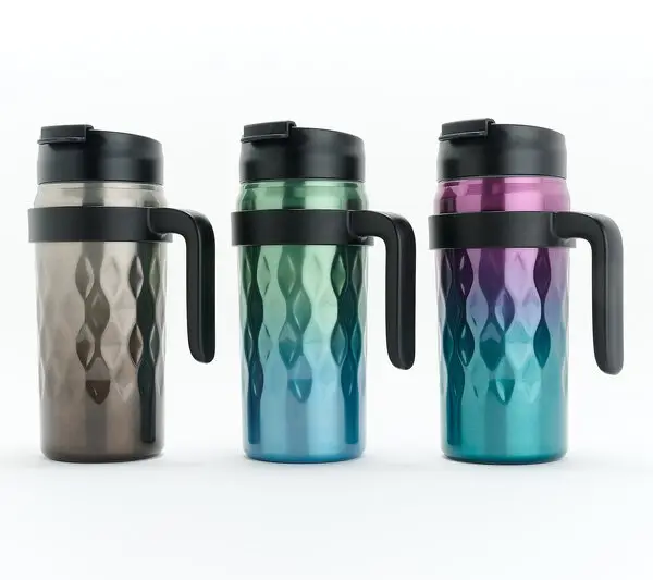 PRIMULA Set Of 3 18oz Slim Mugs W/ Handles - One-color