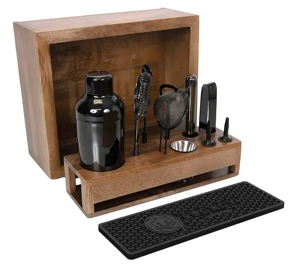Legacy Old Fashioned Mango Wood Bar Set
