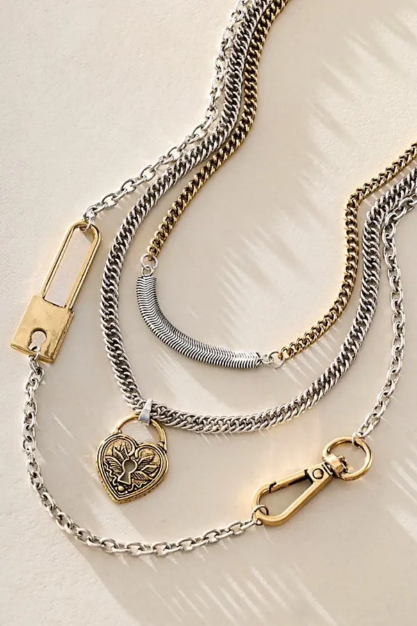 Free People Layered Necklace - Mixed Metal