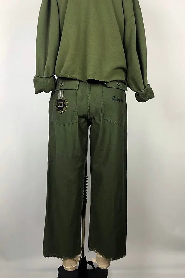 Rank & Sugar Embellished Vintage Army Pants