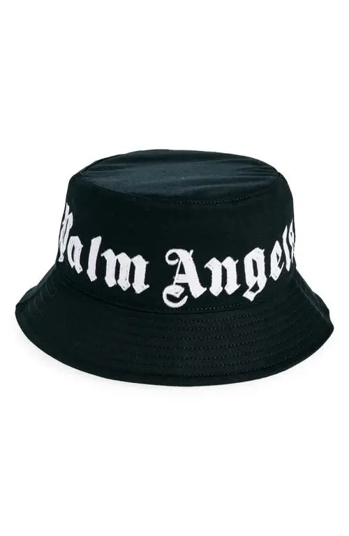 Palm Angels Logo Bucket Hat - Black Off White