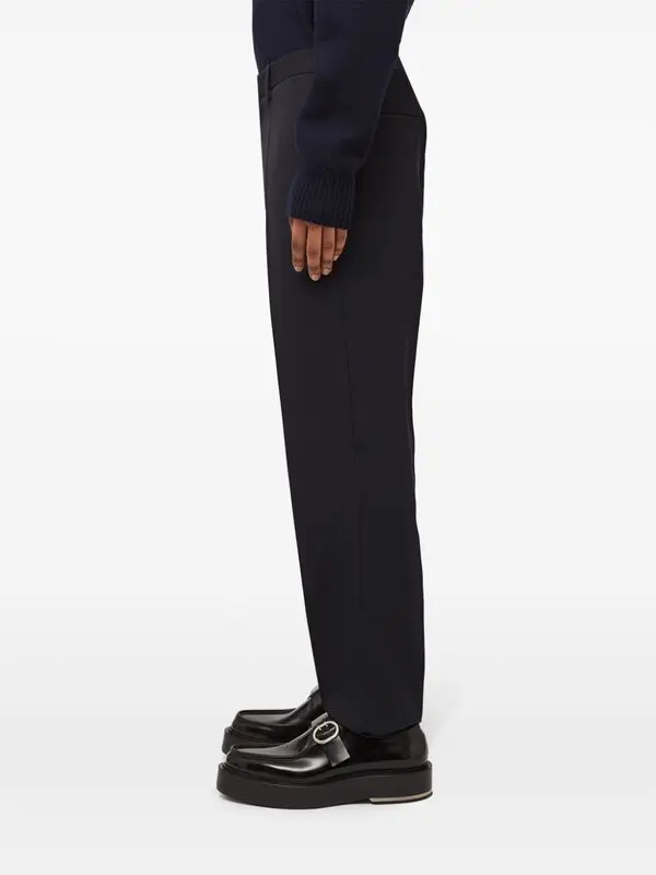 JIL SANDER Tapered Wool Trousers - Blue
