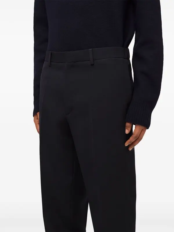JIL SANDER Tapered Wool Trousers - Blue
