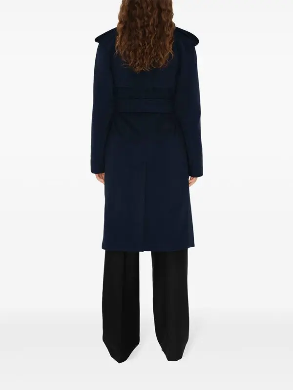 Burberry Notched-lapel Cashmere Coat - Blue