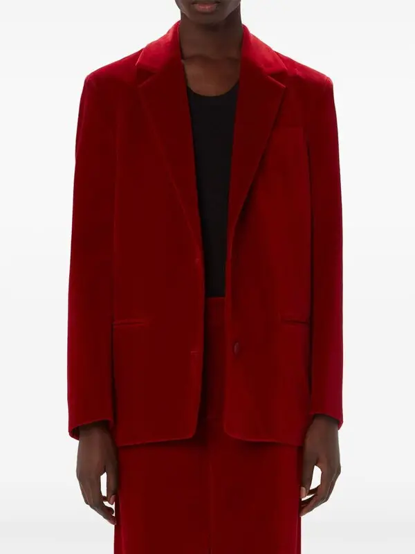 JW Anderson Floral-appliqué Velour Blazer
