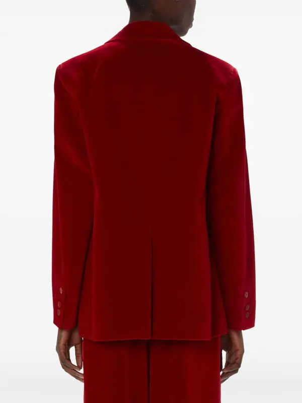 JW Anderson Floral-appliqué Velour Blazer