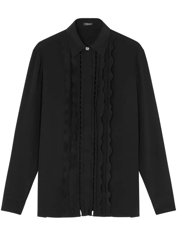 Versace Ruffled Silk Shirt