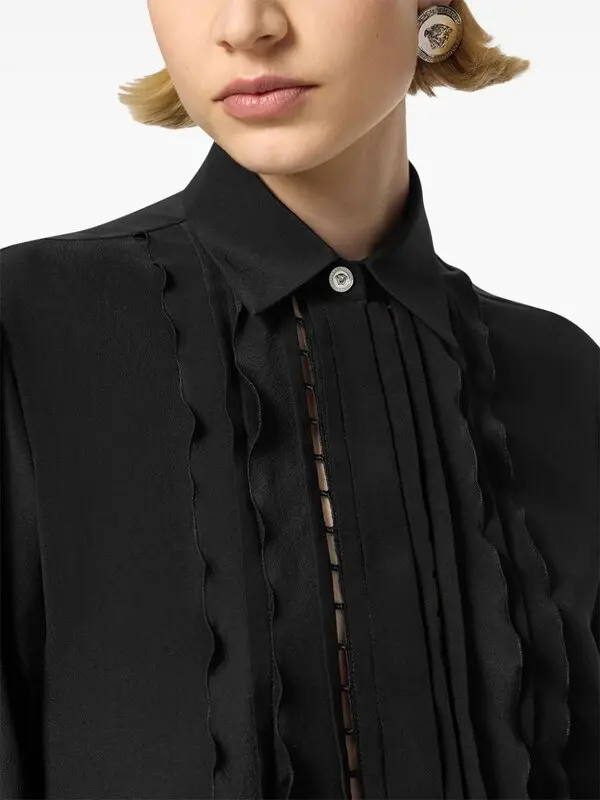 Versace Ruffled Silk Shirt
