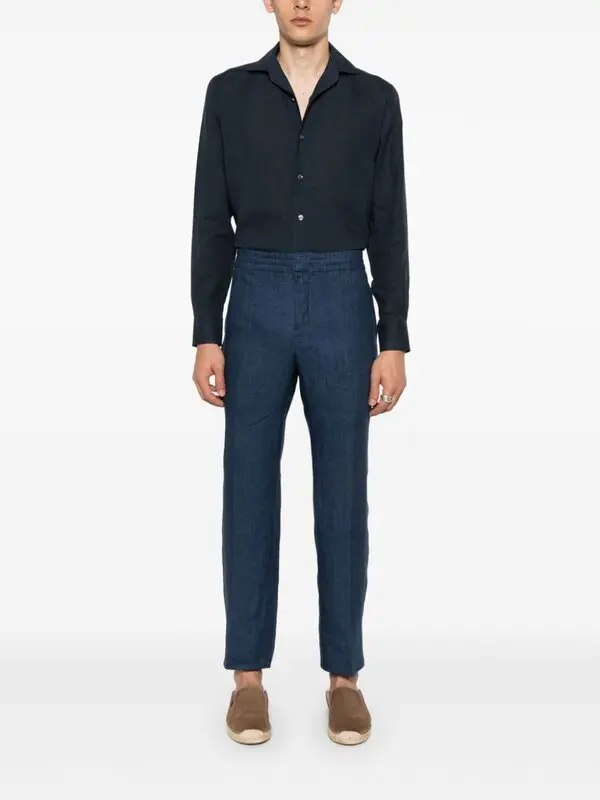 Zegna Linen Straight-leg Trousers