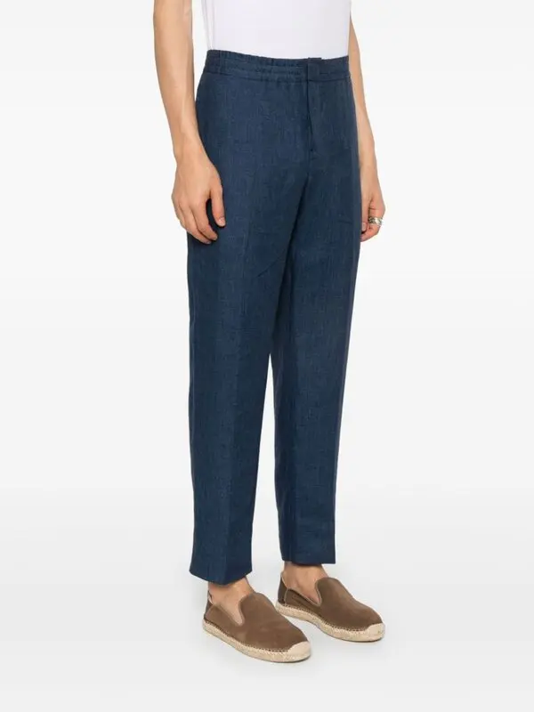 Zegna Linen Straight-leg Trousers