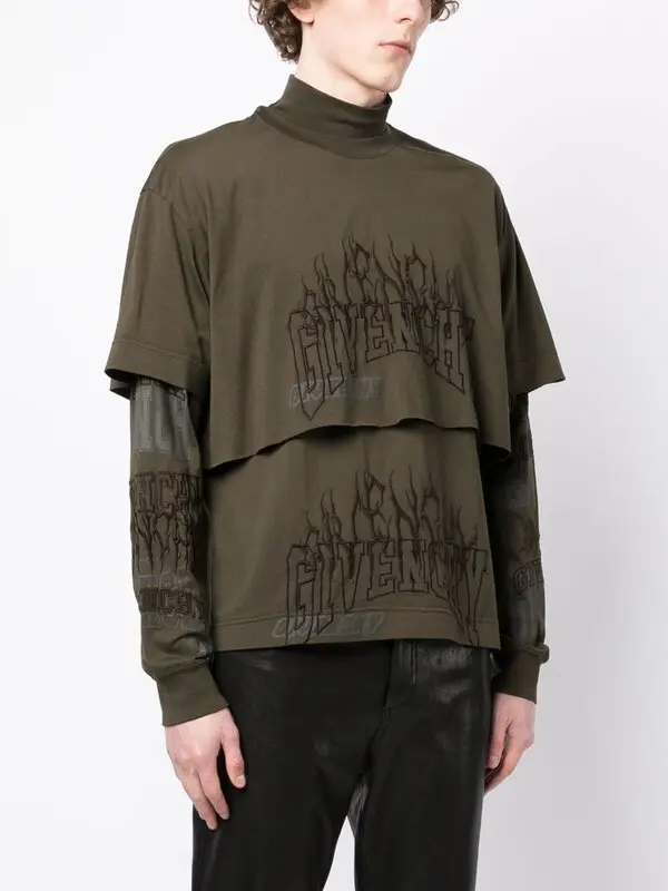 Givenchy Logo-embroidered Layered Hoodie