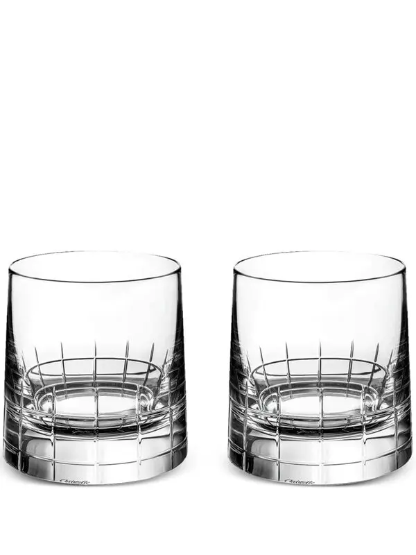 Christofle Graphik Old Fashioned Glasses - White
