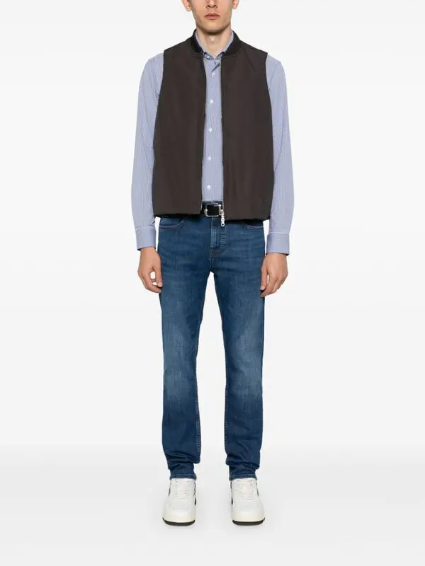 BOSS Gingham-check Long-sleeve Shirt - Blue