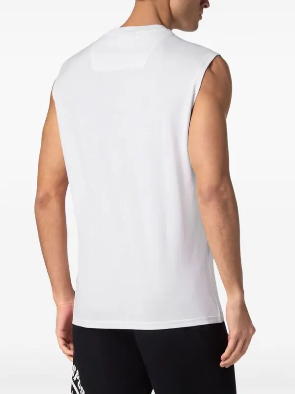 PLEIN SPORT Logo Appliqué Crew Neck Tank Top